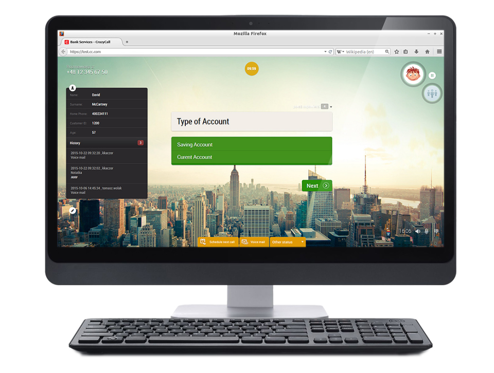 CrazyCall : Logiciel centre d'appel, phoning, crm, gestion des contacts ...